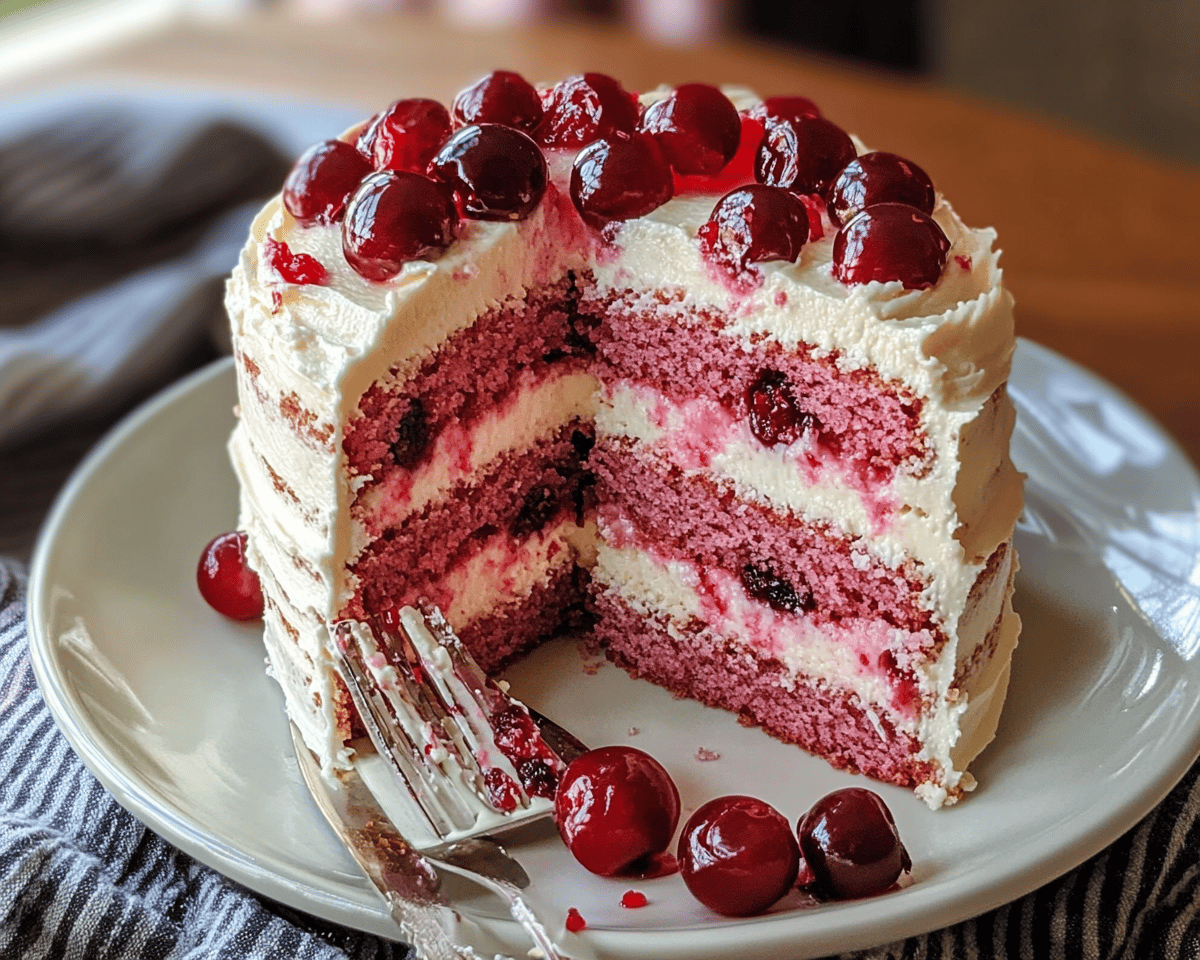 Cherry Layer Cake with Cherry Cream Cheese Frosting – Welcome Home
